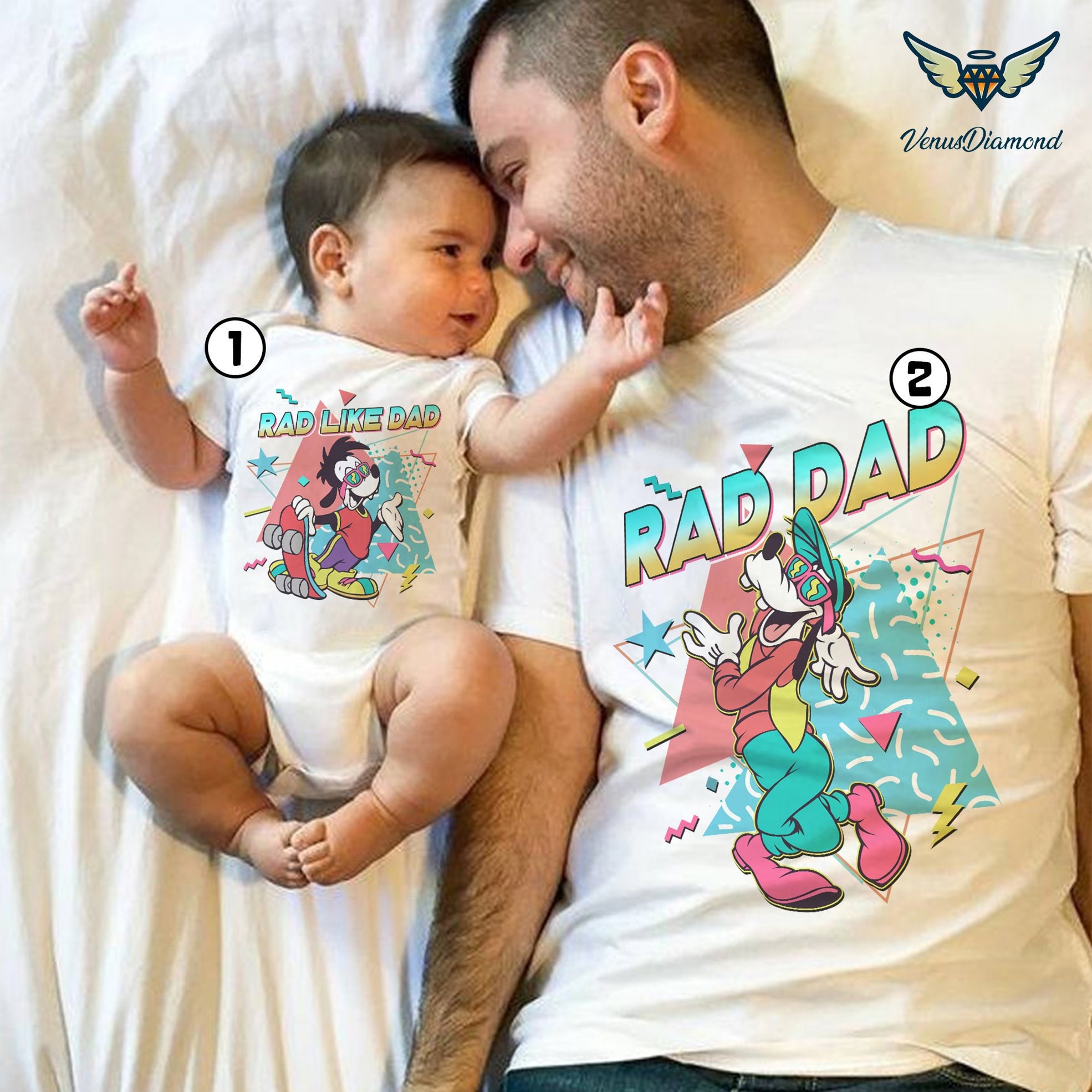 Goofy Rad Dad Tee, Max Rad Like Dad Shirt, A Goofy Movie Dad and Son ...