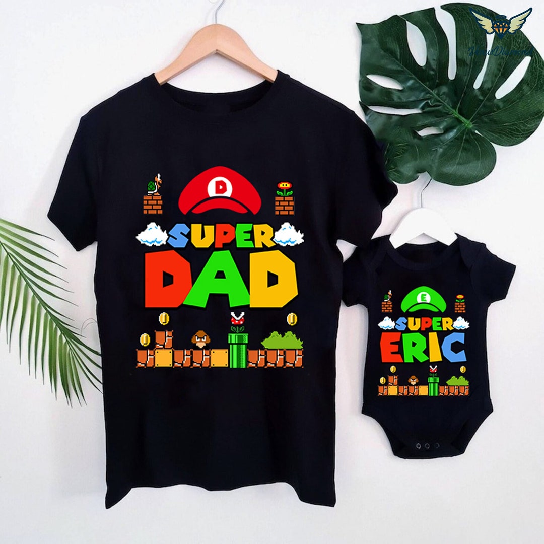 Mario Super Dad Shirt, Father and Son Matching Shirts, Super Dad Shirt ...