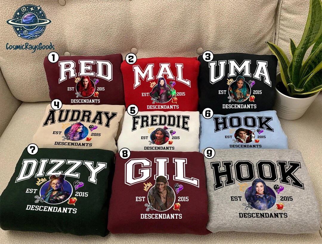 Descendants Characters Shirts, Descendants the Rise of Red Shirt ...