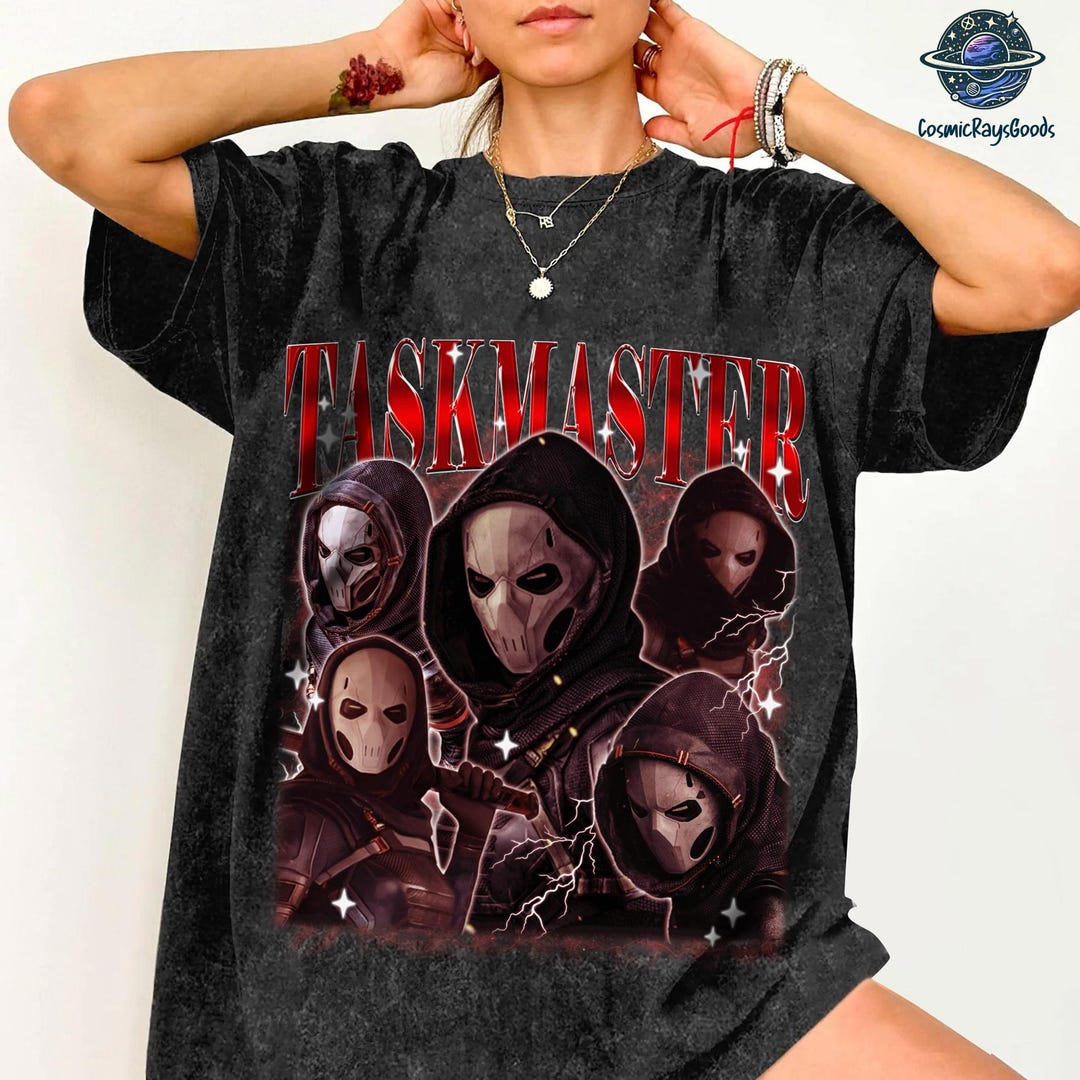 Taskmaster Thunderbolts Mineral Washed T-shirt, Thunderbolts Taskmaster Shirt, Taskmaster Shirt ...