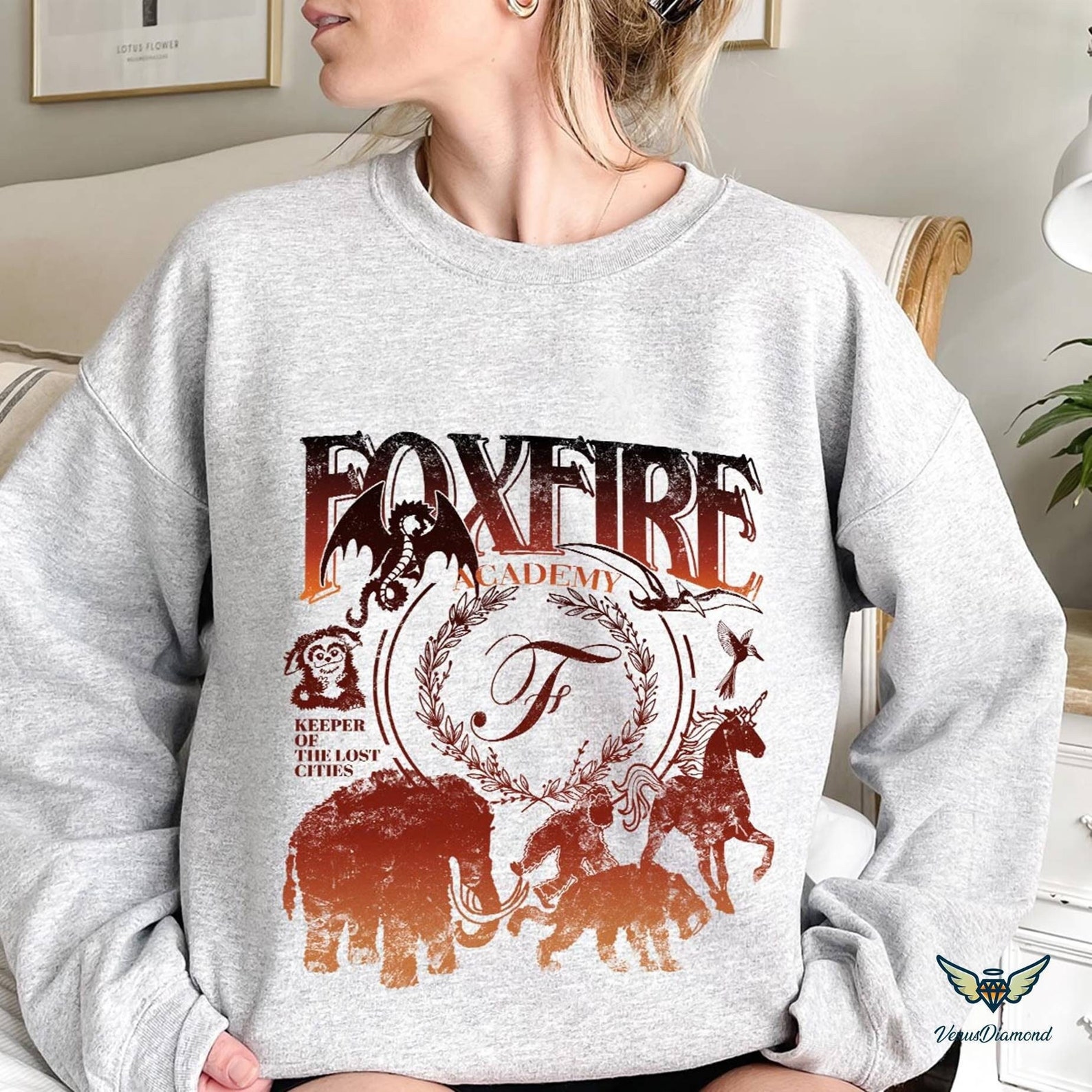 Keeper of the Lost Cities Symbols Sweatshirt Foxfire Academy - Etsy