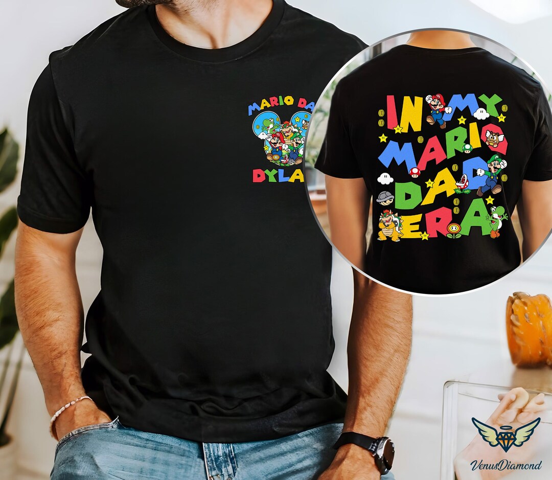 Personalized in My Mario Dad Era Shirt, Super Daddio Shirt, Custom ...
