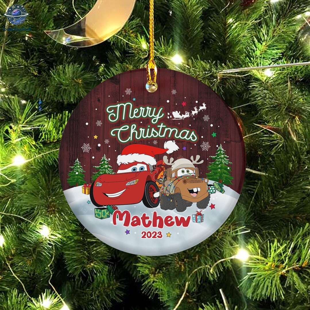 Personalization Cars Merry Christmas Ornament | Christmas Ornament ...