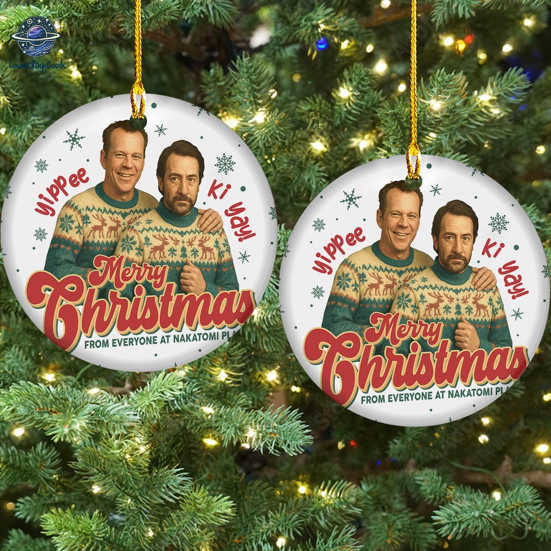 Die Hard Yippee Ki Yay John Mcclane and Hans Gruber Ornament, Nakatomi ...