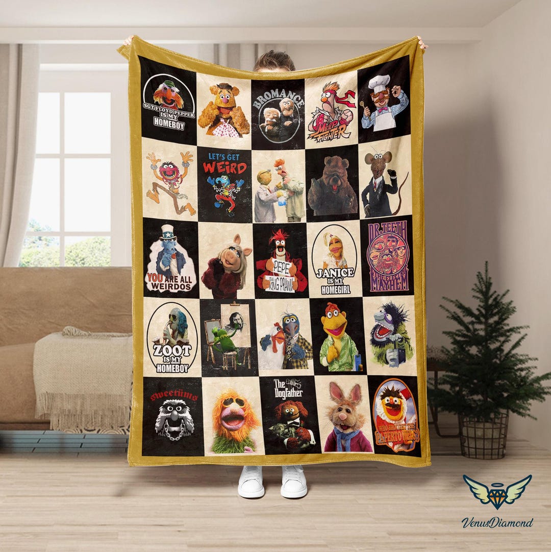 Muppets Movie Fleece Blanket, Muppet Show Characters Fleece Blanket ...