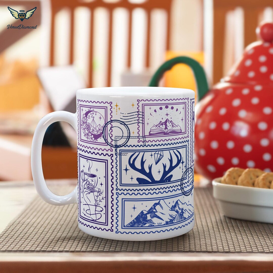 Velaris Stamps Art Mug, Velaris City of Starlight Mug, the Night Court Mug, City of Starlight ...