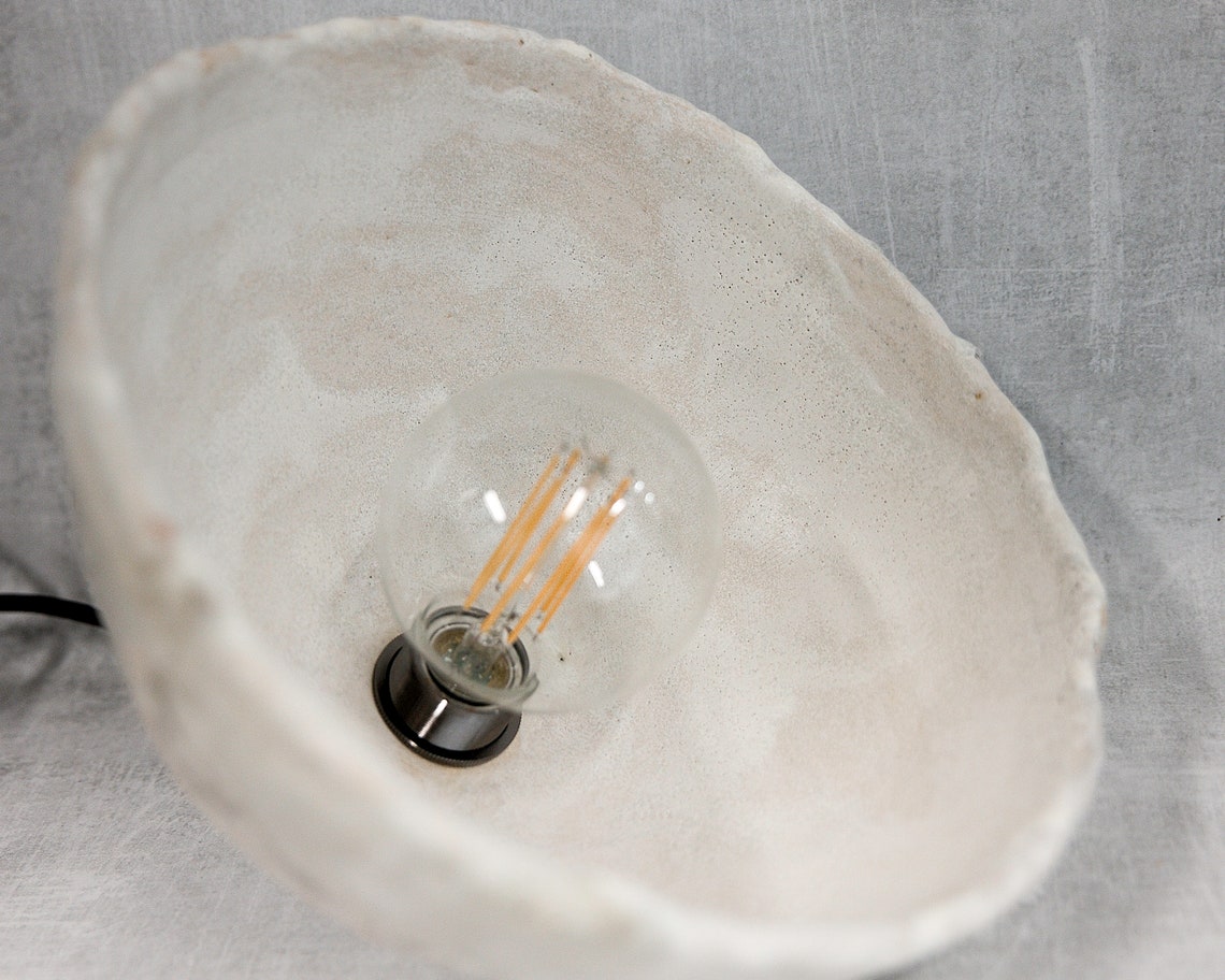 Handmade Clay Dome Pendant Light One of a Kind - Etsy