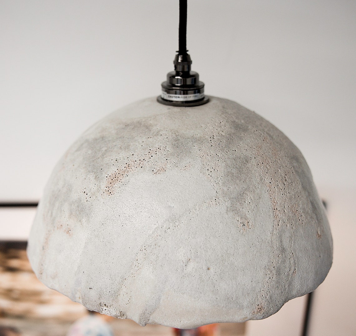 Handmade Clay Dome Pendant Light One of a Kind - Etsy