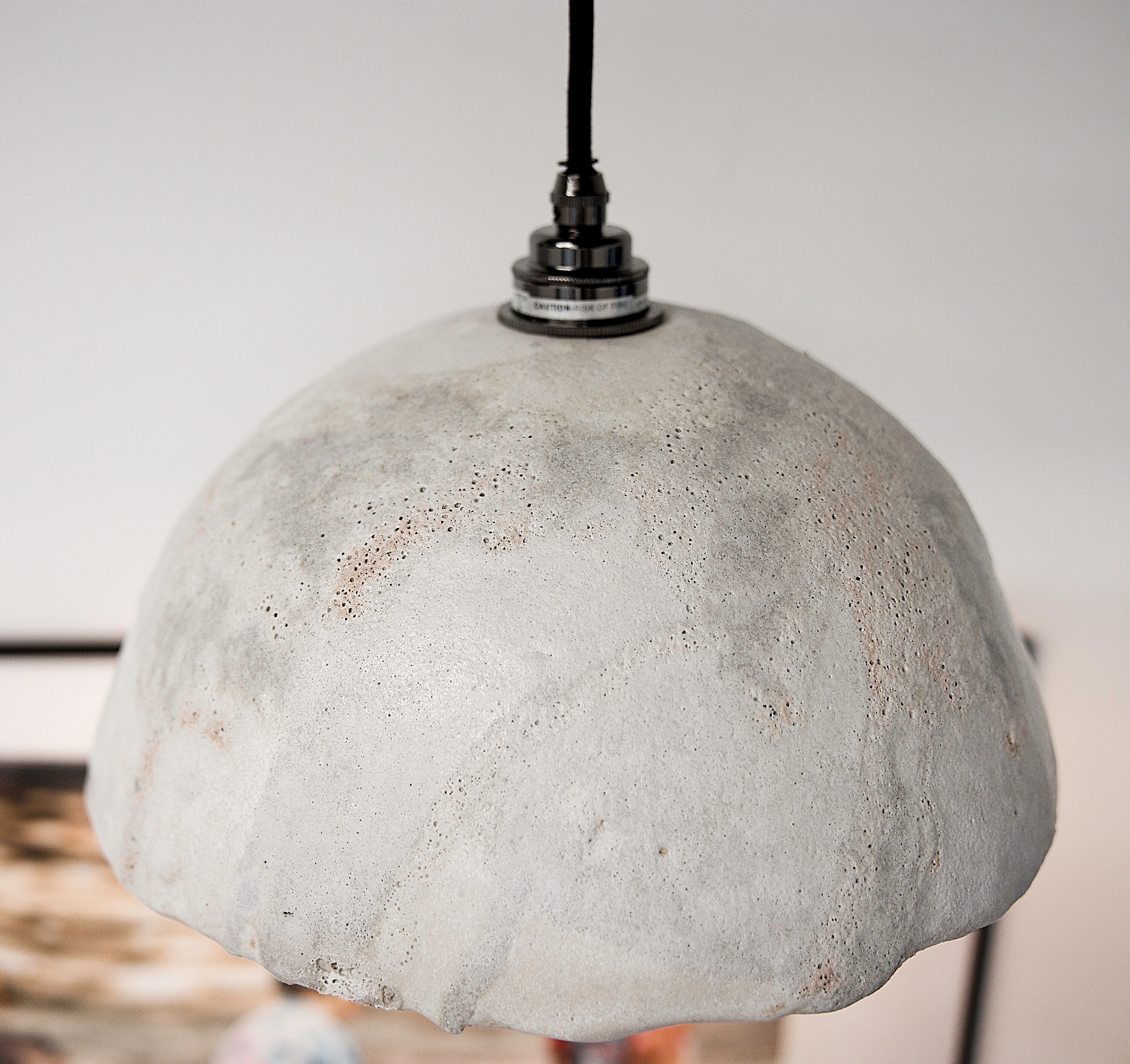 Handmade Clay Dome Pendant Light One of a Kind - Etsy