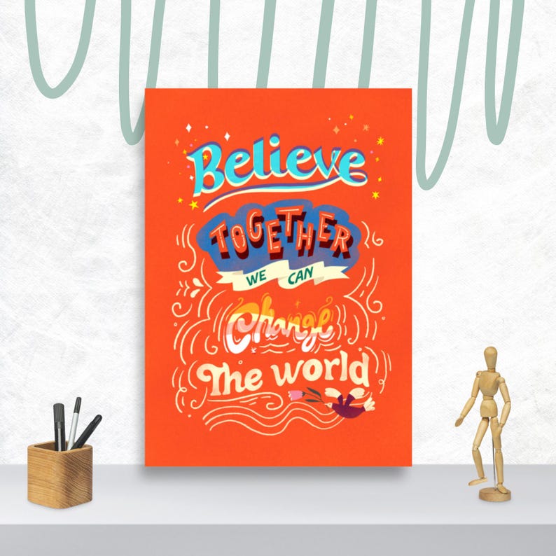 Believe Inspirational Classroom Poster, Inspirational Wall Art ,teacher ...