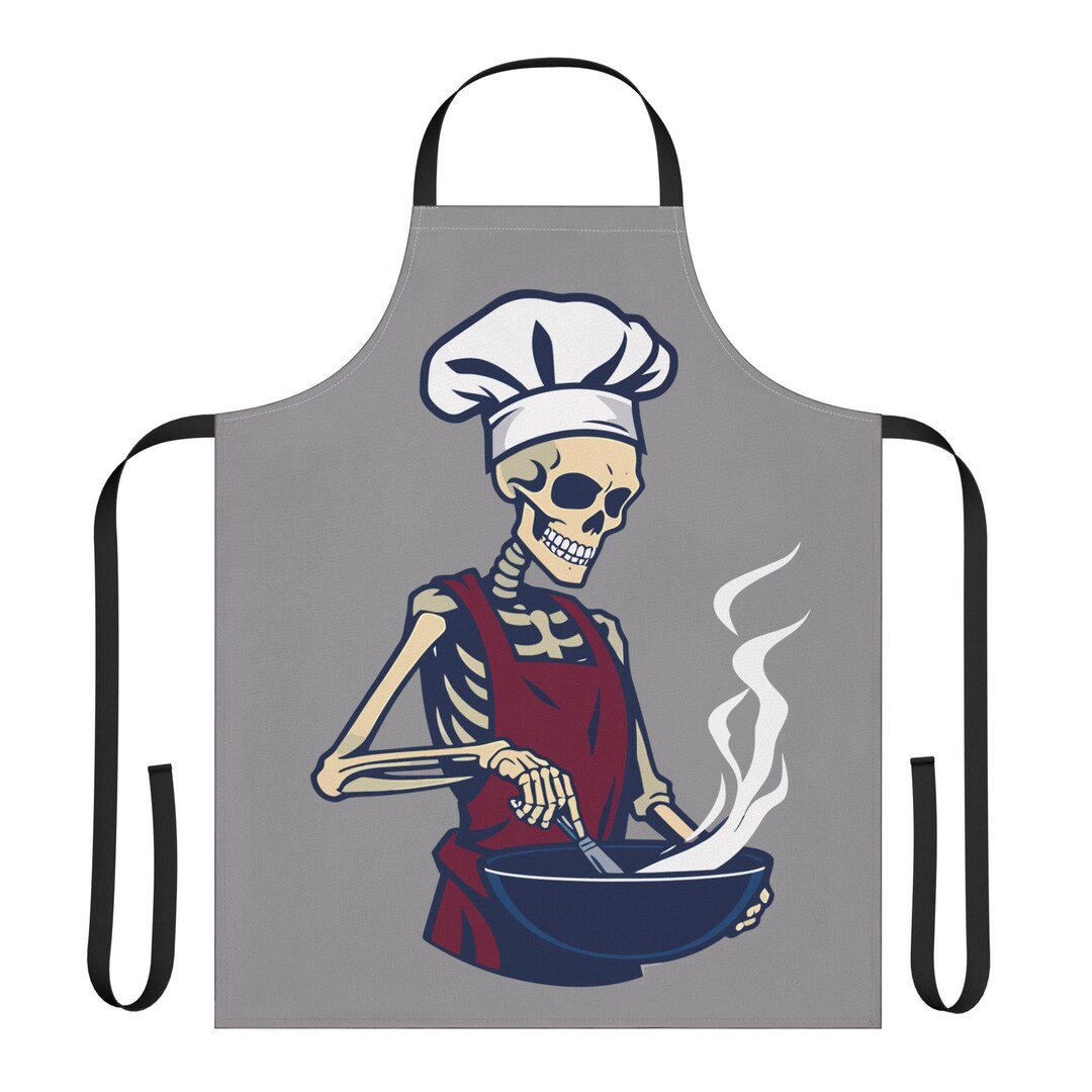 Skeleton Chef Apron | Fun Cooking Gift for Halloween Lovers, Kitchen ...