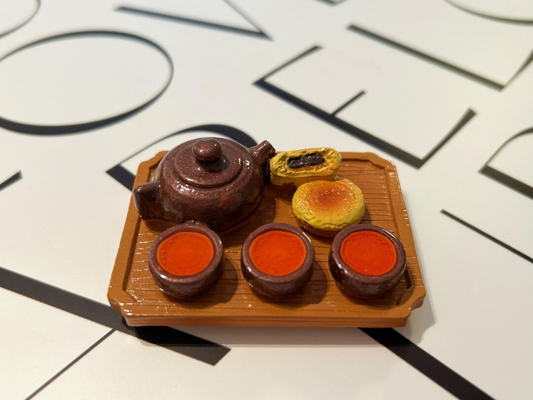 Miniature Mooncake Dollhouse Food – Realistic Asian Tea & Pastries ...