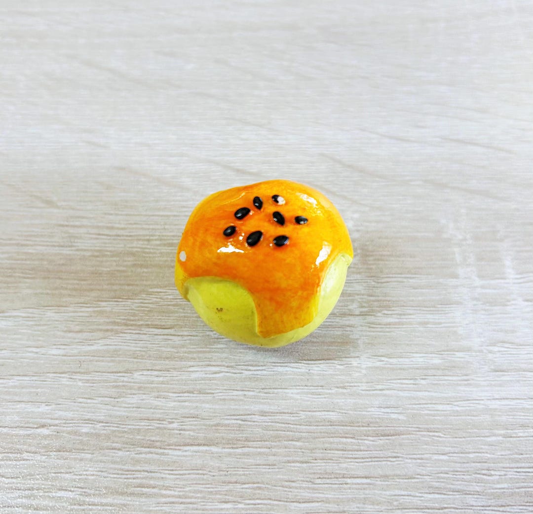 Miniature Egg Yolk Pastry Fridge Magnet, Stimulated Food Magnet, Cute ...