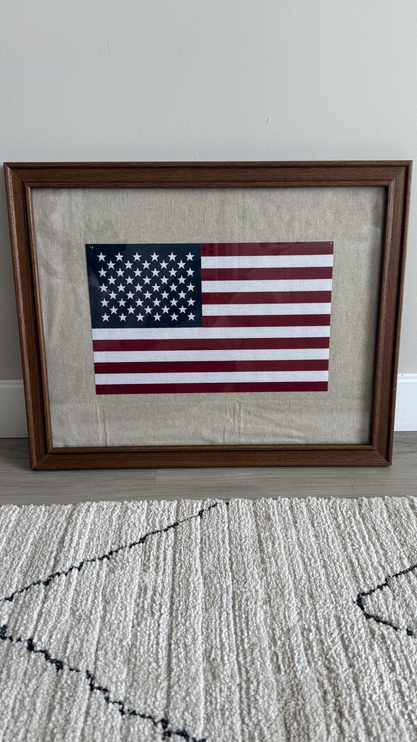 Framed Vintage American Flag Art – New England Decor (14 X 18) - Etsy