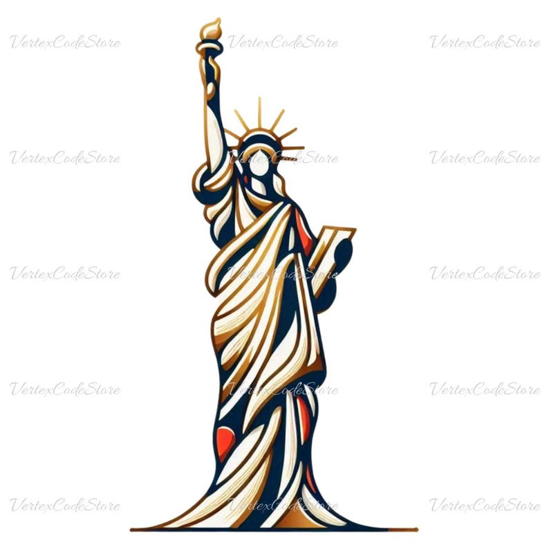 Statue of Liberty PNG Bundle, Watercolor New York City Clipart ...