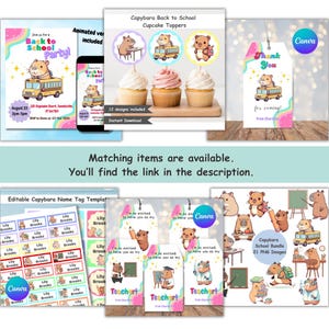 Capybara Name Tag Template: Editable Classroom Labels (digital Download ...