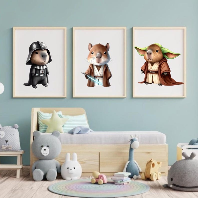 Capybara in Star Wars Costume Clipart Watercolor Cute Capybara PNG ...