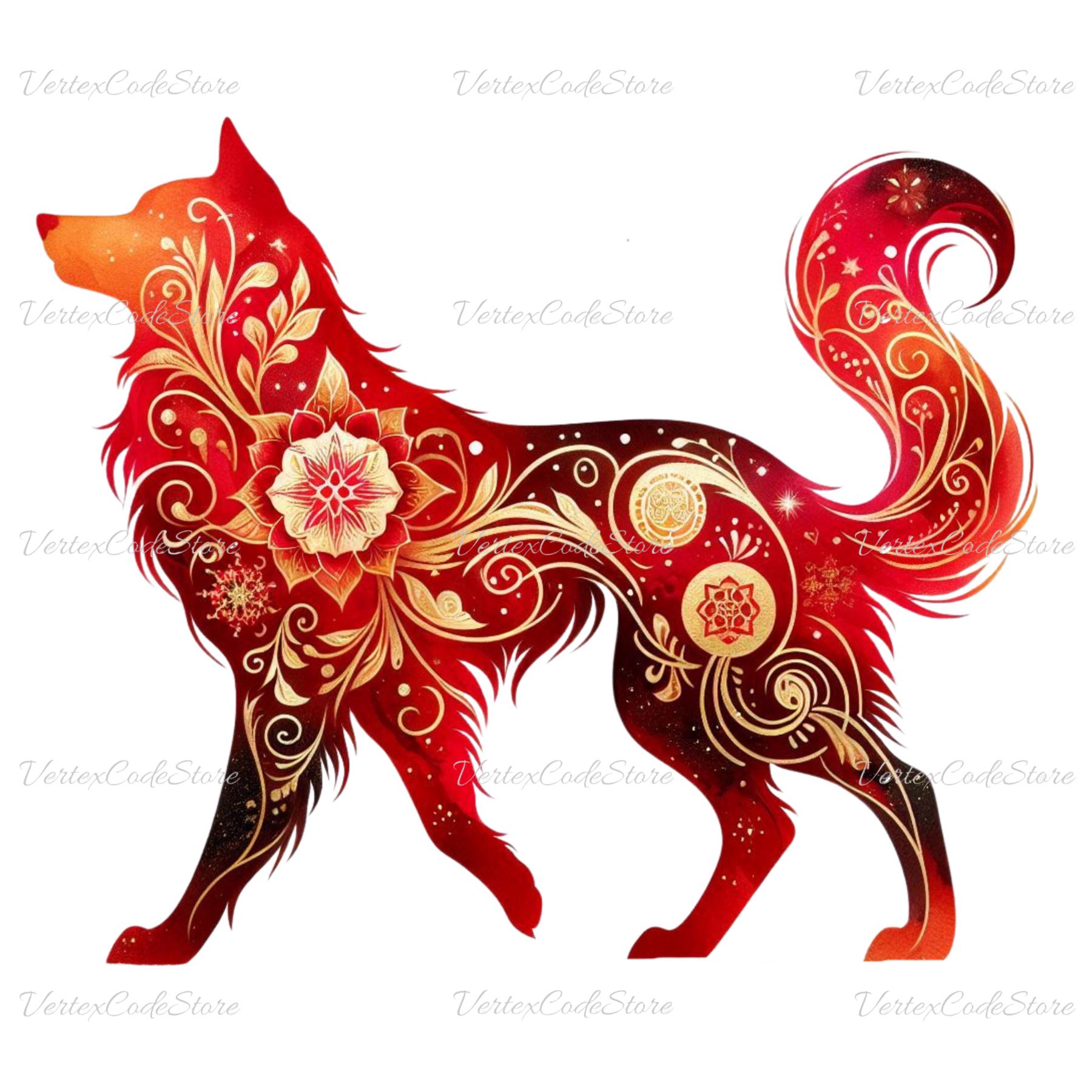Chinese Zodiac Animals Clipart Bundle Lunar New Year Animal Silhouette ...