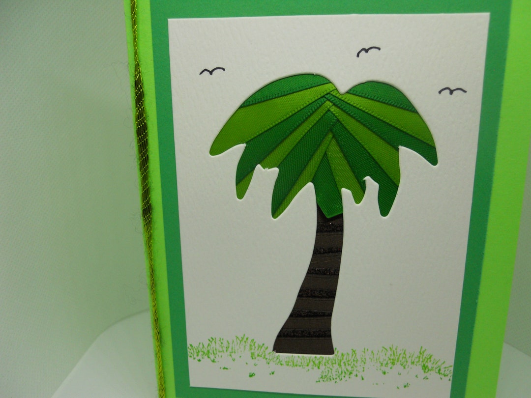 Palm Tree Card - Etsy