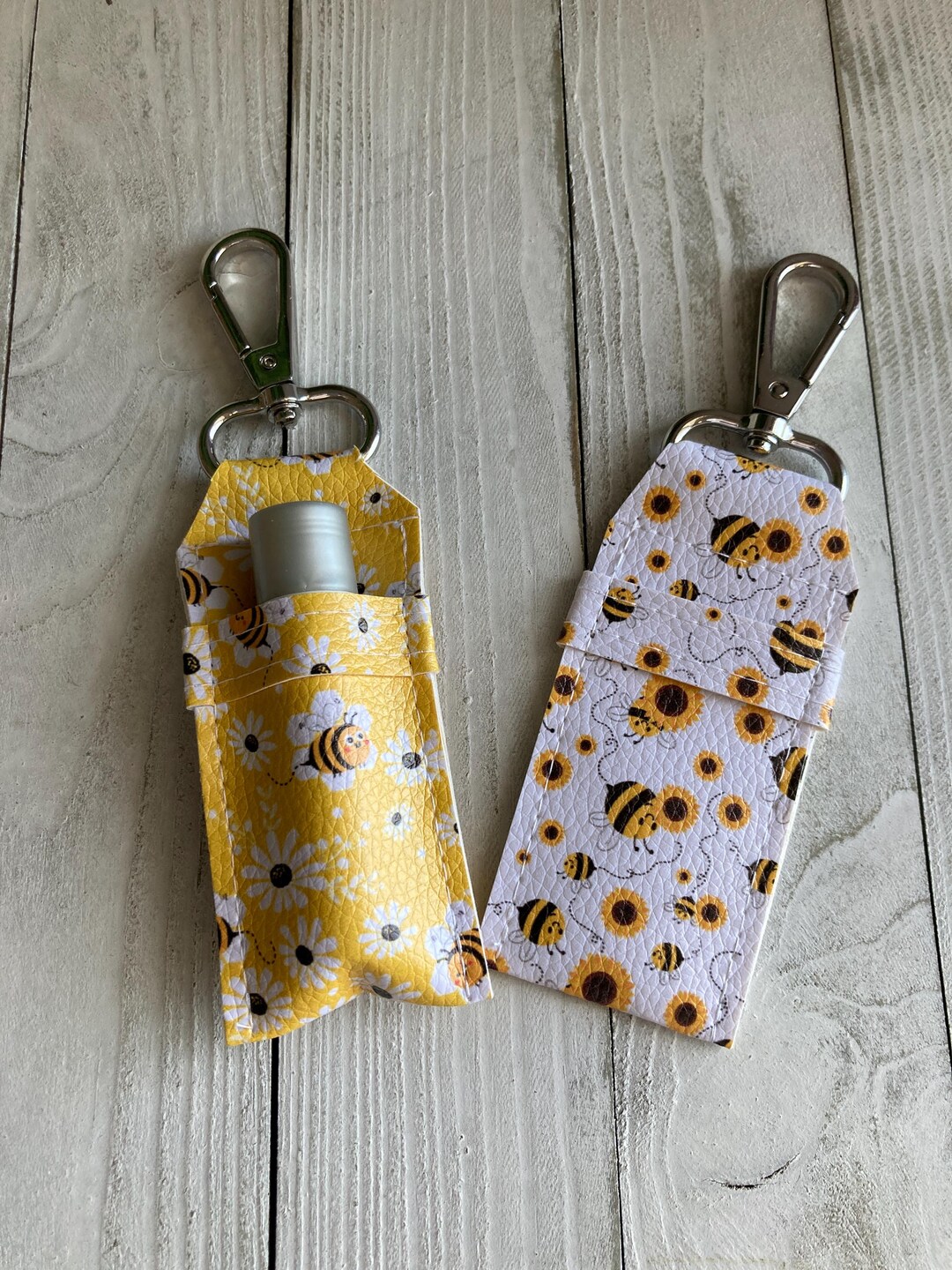 Faux Leather Chapstick Holder/keychain Chapstick Holder/lip Balm Holder ...