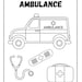 Emergency Vehicle Coloring Pages (4) - Etsy