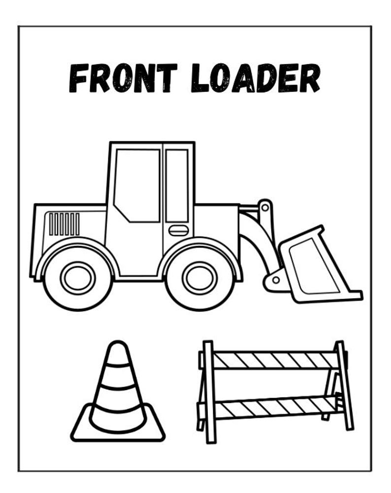 Construction Vehicle Coloring Pages (5) - Etsy