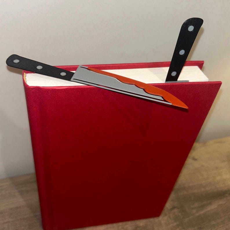 3D Printed Bloody Knife Horror/thriller Bookmark - Etsy