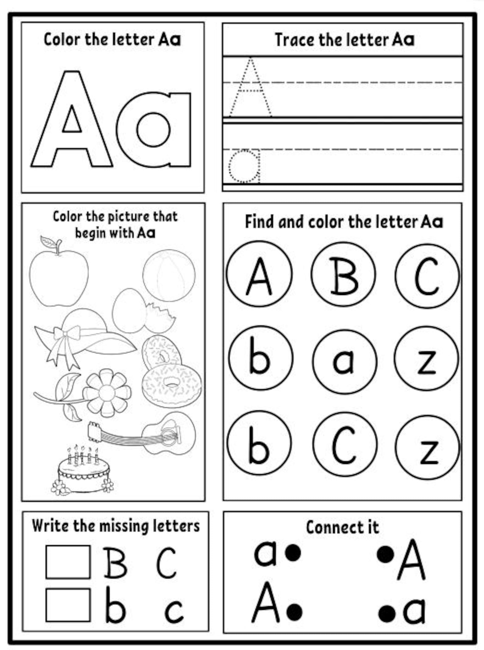 Preschool Pre-k + Kindergarten Learning Bundle | 100+ Pages | Printable ...
