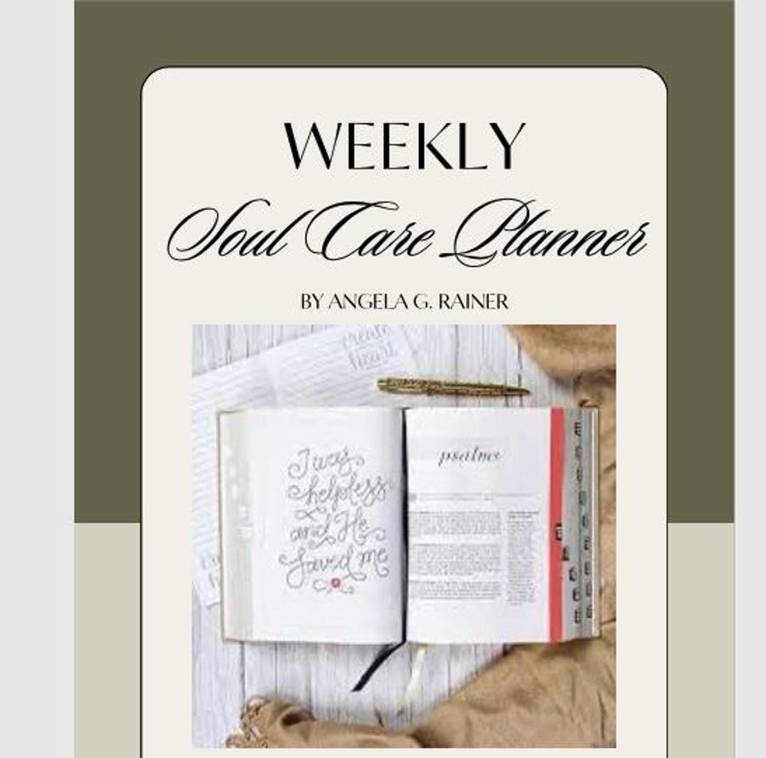 Weekly Soul Care Planner | Christian Wellness Workbook | Printable ...
