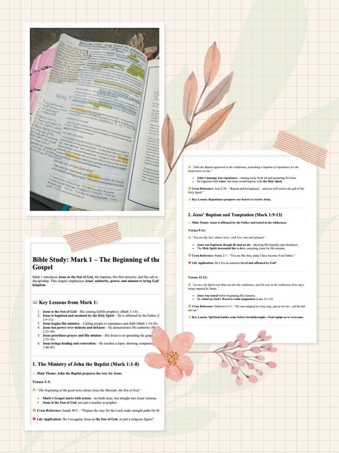 The Gospel of Mark Digital/printable Bible Study - Etsy