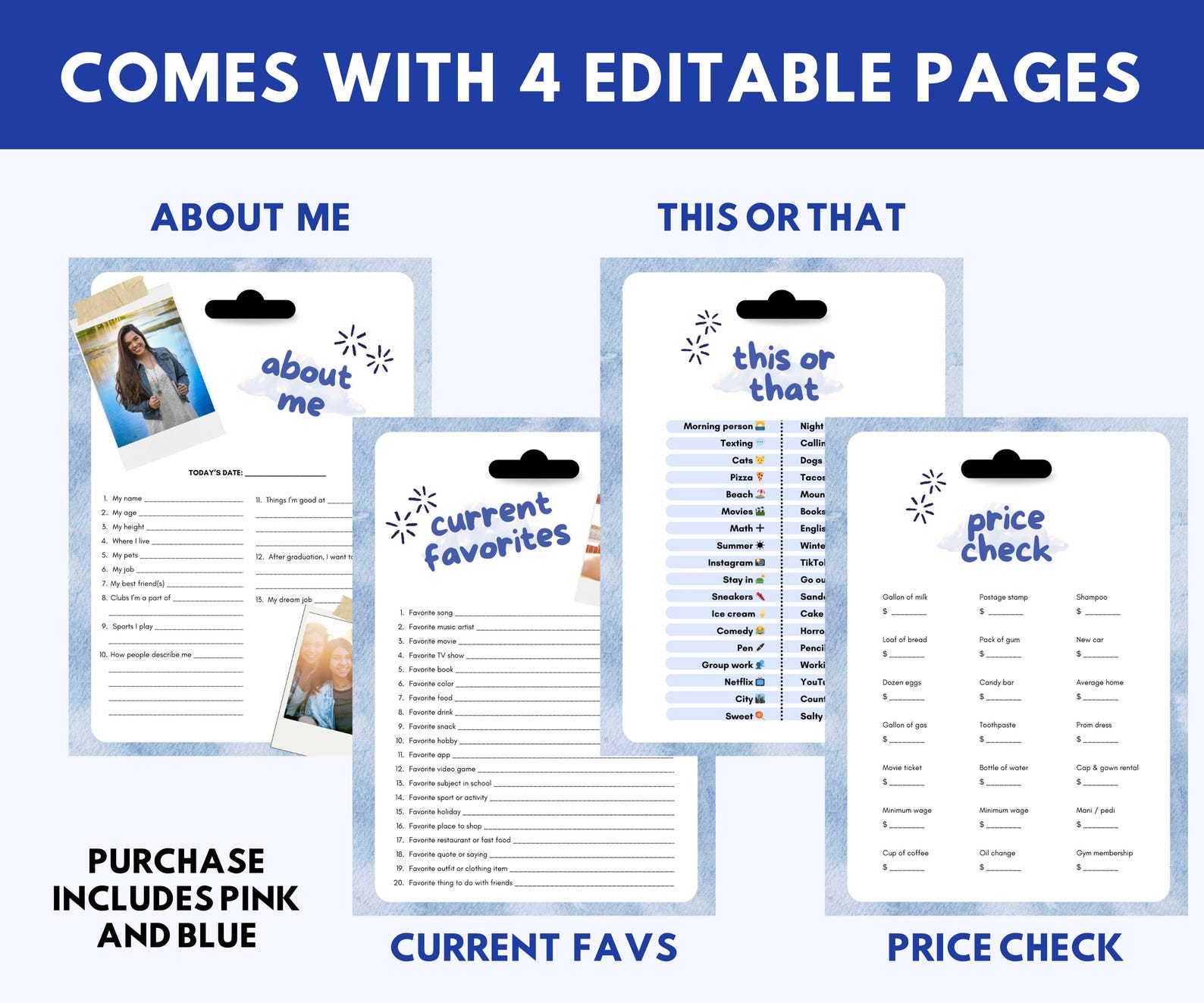 High School Time Capsule Printable – Canva Template | 4-page Graduation ...