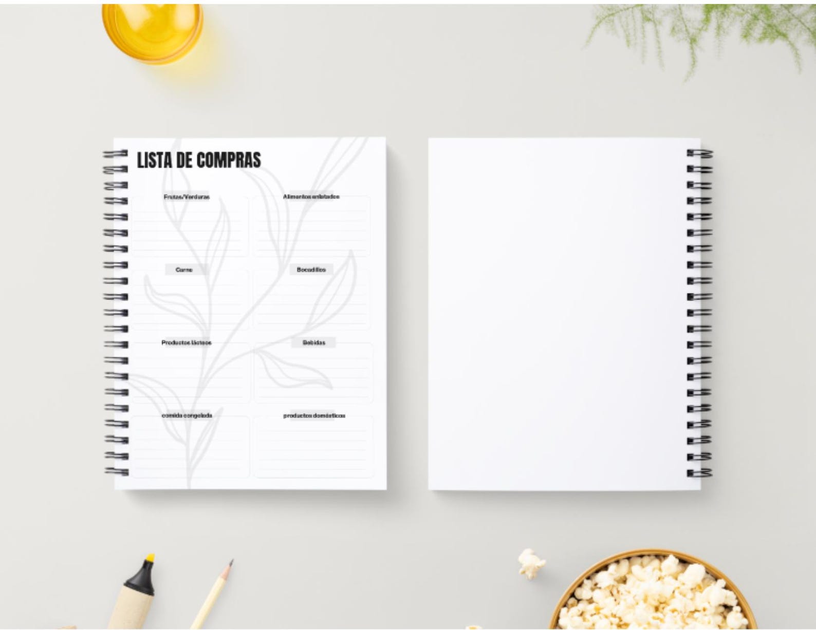 Lista De Compras Imprimible En PDF, Plantilla De Compras Para Completar ...