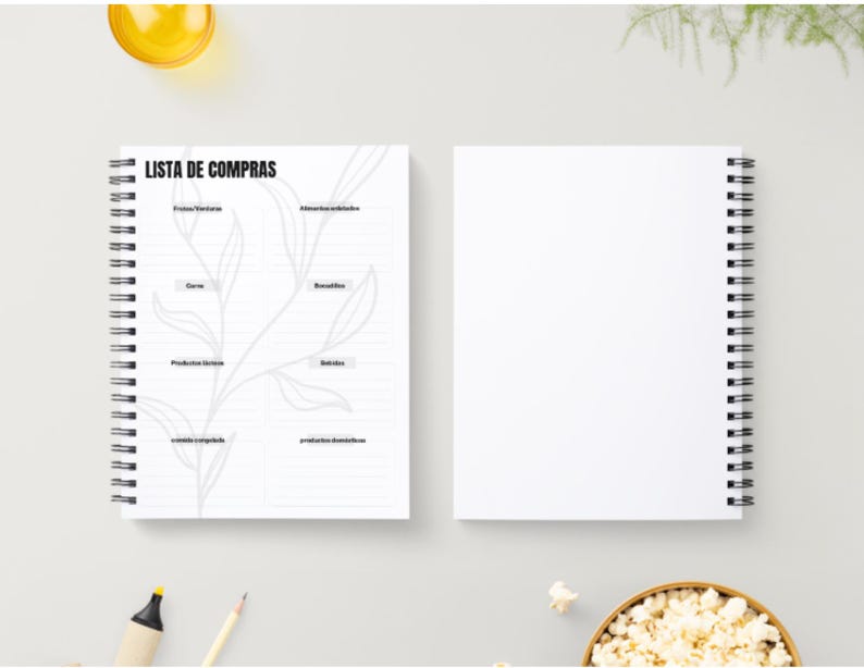 Spanish Grocery List Printable: PDF Shopping Template - Etsy