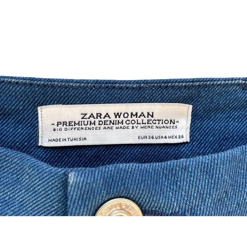 Zara Woman Premium Denim Collection Gaucho Culotte Pants Blue 4 - Etsy