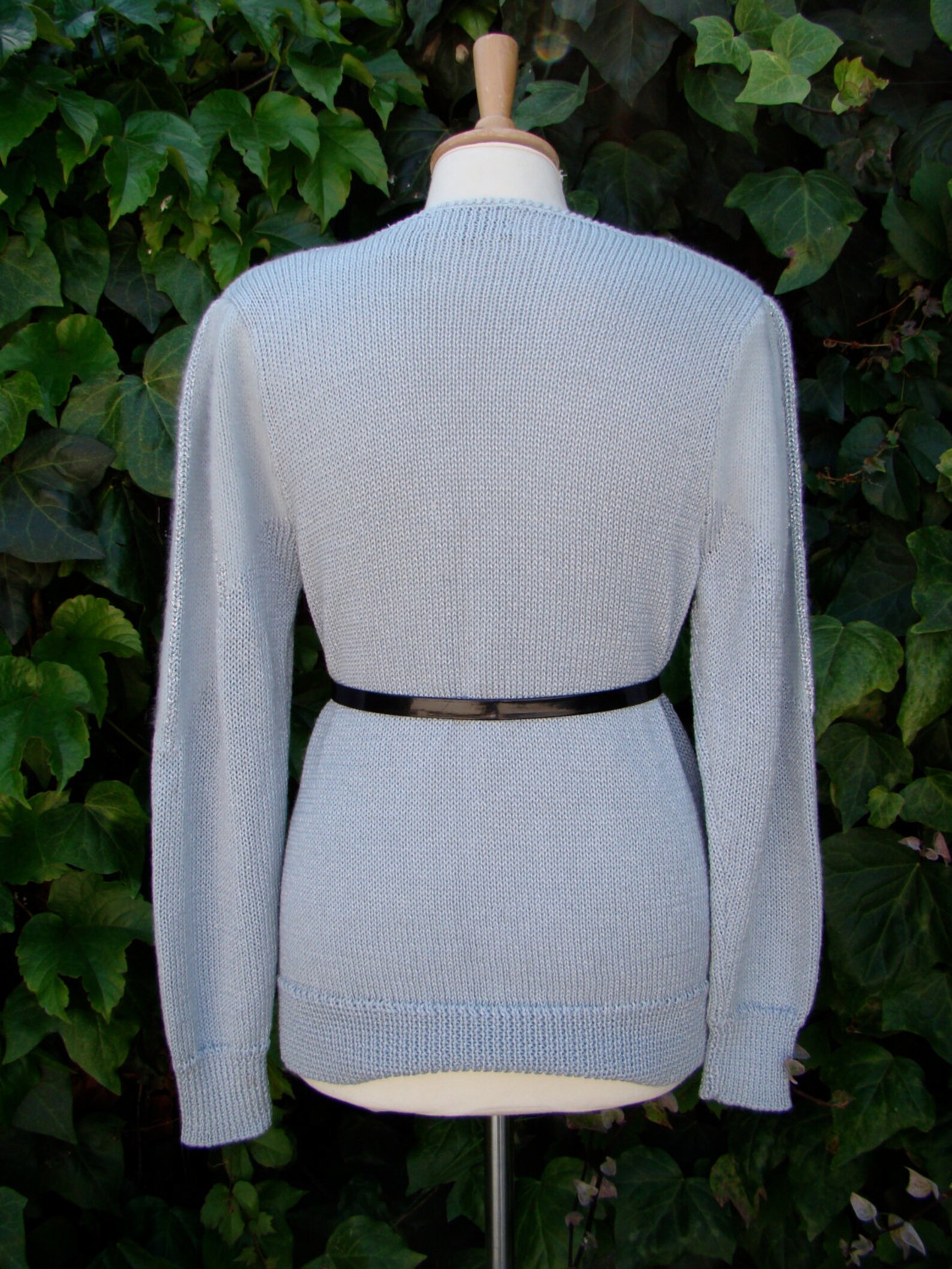 Vintage 80s / New Wave/ Angora / Puff Sleeve / Baby Blue and - Etsy