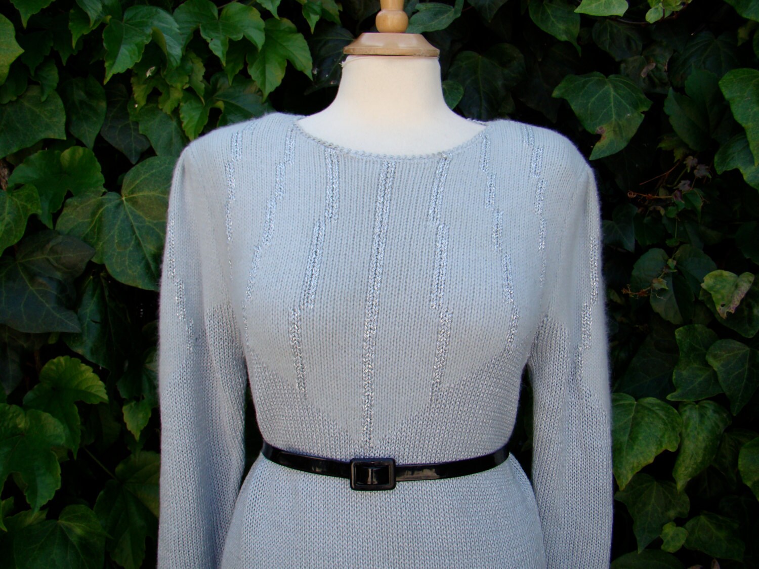 Vintage 80s / New Wave/ Angora / Puff Sleeve / Baby Blue and - Etsy