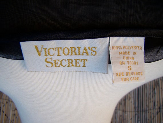 80s / Victoria'a Secret / Black / Sheer / Boudoir / T… - Gem