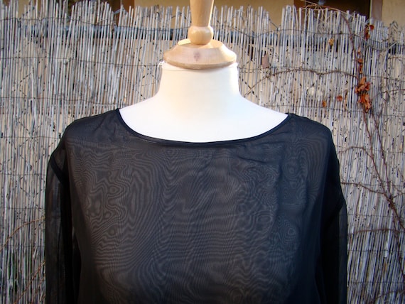 80s / Victoria'a Secret / Black / Sheer / Boudoir / T… - Gem