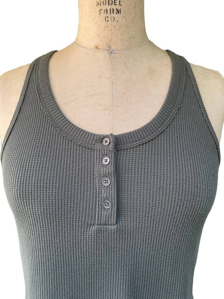 Wild Fable Khaki Green Waffle Texture Tank Top Size M - Etsy