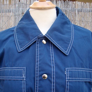 Vintage Navy Blue Men's Mod Snap Jacket MEDIUM - Etsy