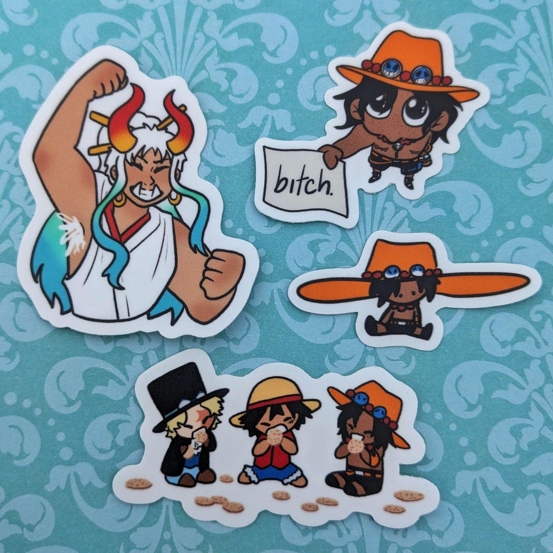 One Piece Stickers, Ace Yamato Luffy Sabo - Etsy