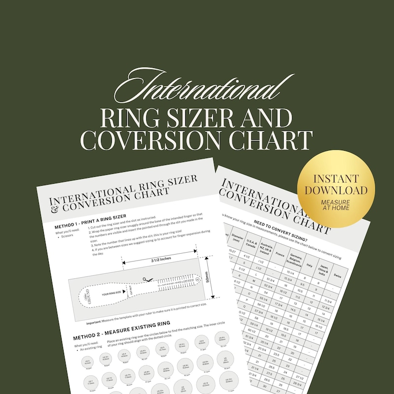 Ring Sizing Guide - Etsy