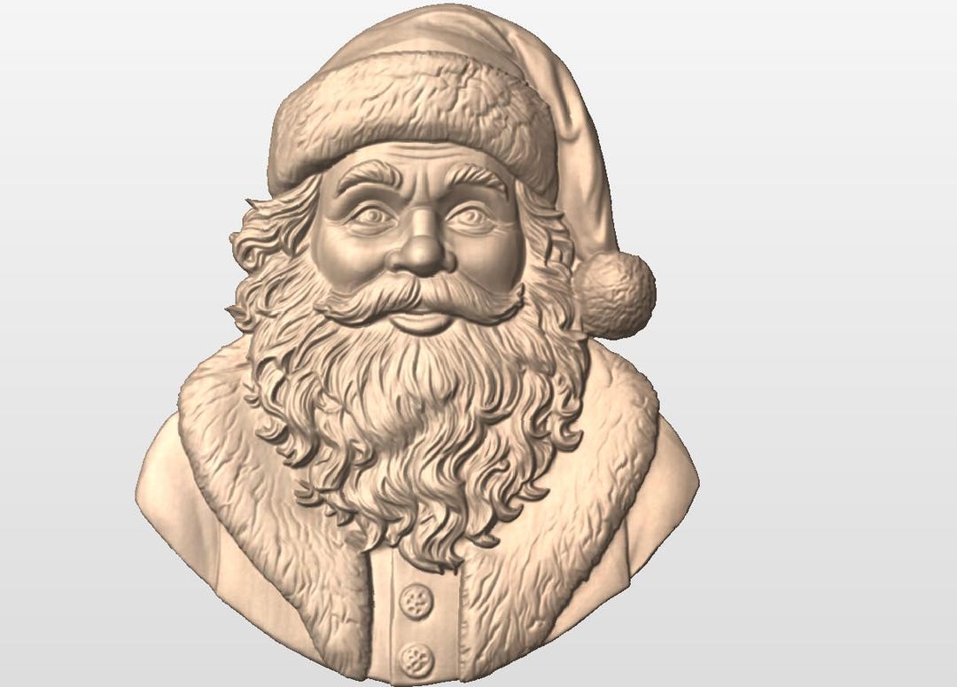 Santa Claus STL File for CNC - Etsy
