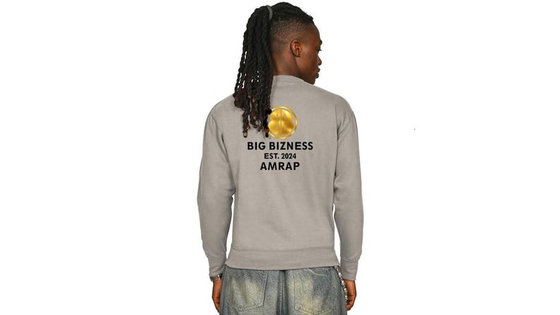 Gym Sweatshirt Men - Natural Stone - Gold Logo Crewneck - Fitness ...