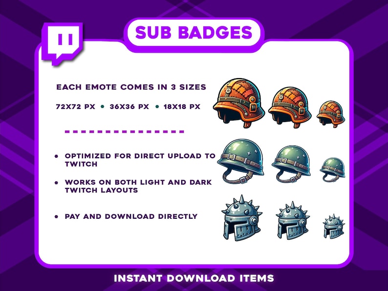 12 Helmet Sub Badges, Twitch Sub Badges, Twitch Subscriber Badges for ...