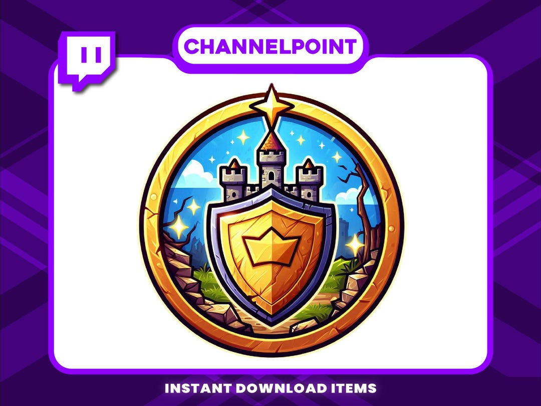 Golden Shield Channel Point , Channel Point Icons for Twitch Rewards ...