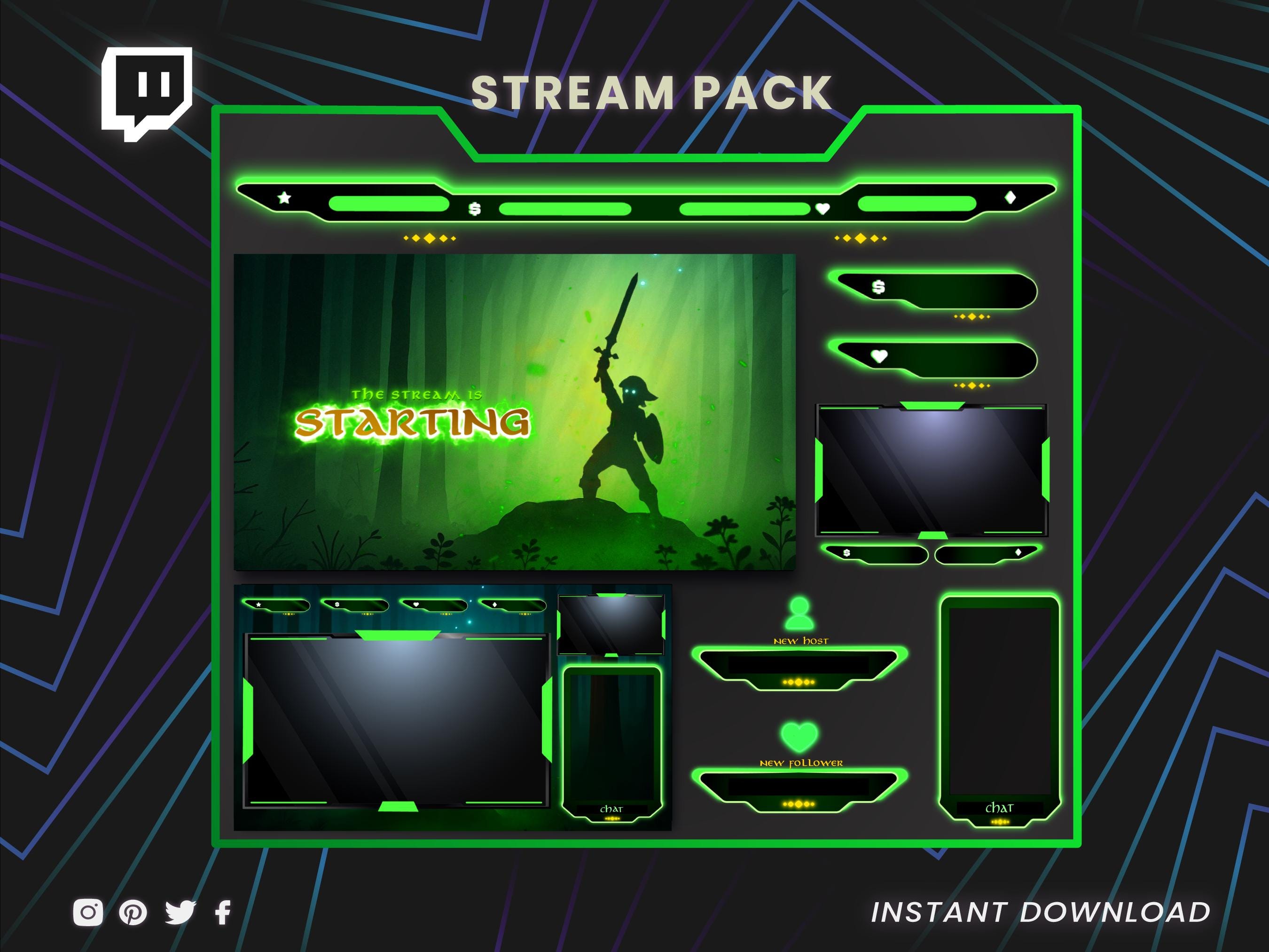 Twitch Stream Pack – Zelda’s Sword Animated Overlays, Screens & Panels ...