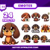 White Dog Twitch Emotes - 11 Chibi Dogs - 2 Eye Colors | Streamer ...