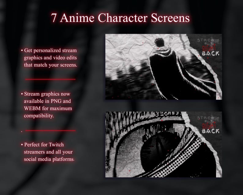Animated Anime Character Twitch Screens – Epic Fantasy Stream Overlays ...
