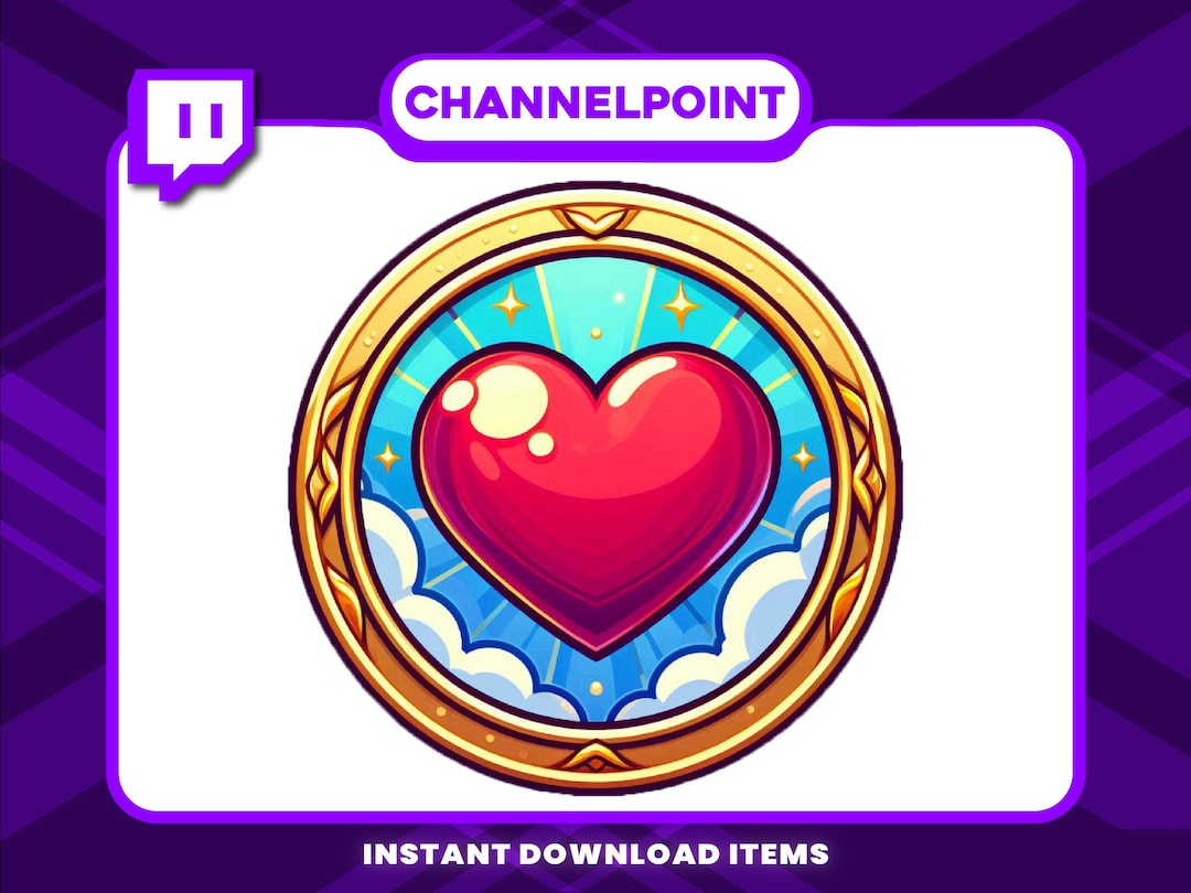 Red Heart Channel Point , Channel Point Icons for Twitch Rewards ...